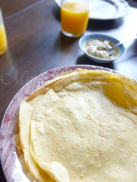 Crêpes sportives à la fleur d’oranger et pâte à tartiner à la pistache ...